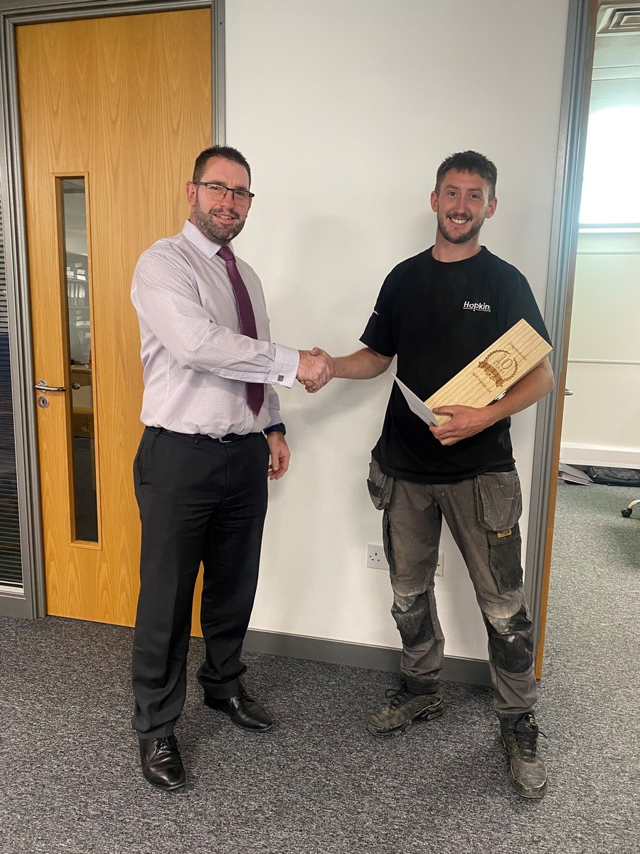 Dan Chappell 10 Years Service - J&B Hopkins